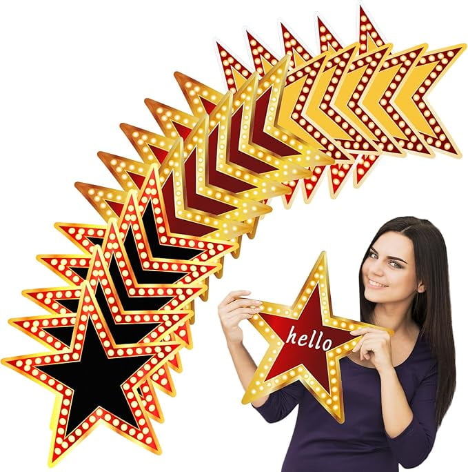 Geosar 48 Pcs Movie Star Cardboard Red Carpet Awards Night Cutouts ...