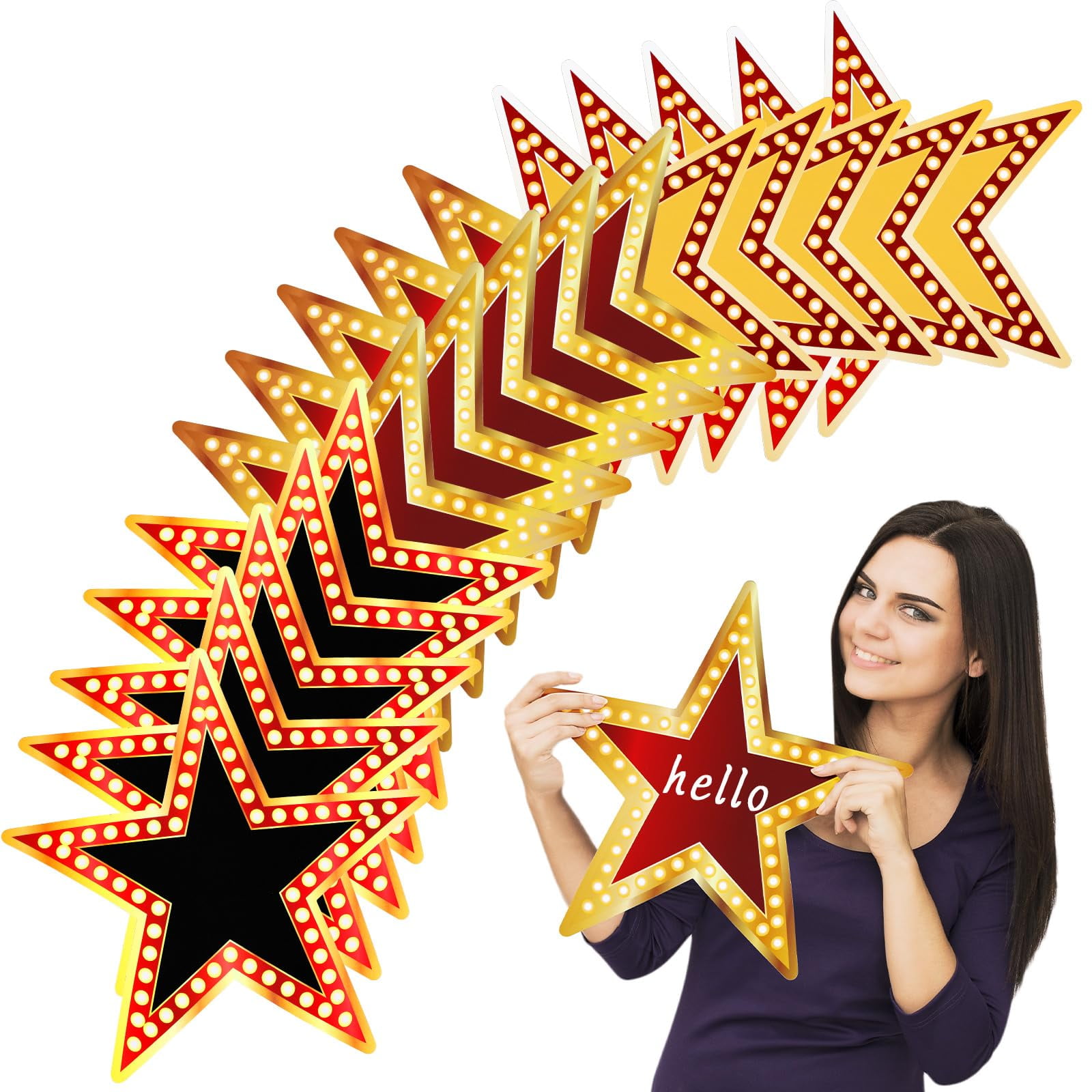 Geosar 48 PcsEGSC Movie Star Cardboard Red Carpet Awards Night Cutouts ...