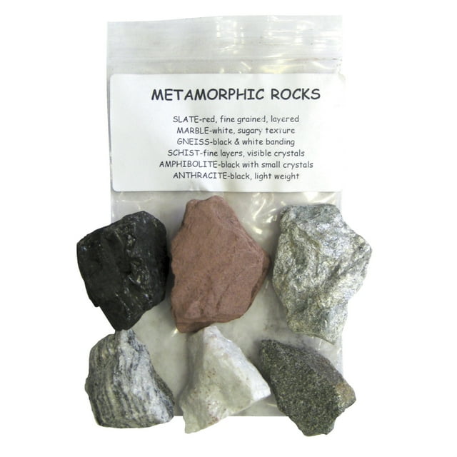 Geoscience Economy Metamorphic Rock Collection, Set of 6 - Walmart.com
