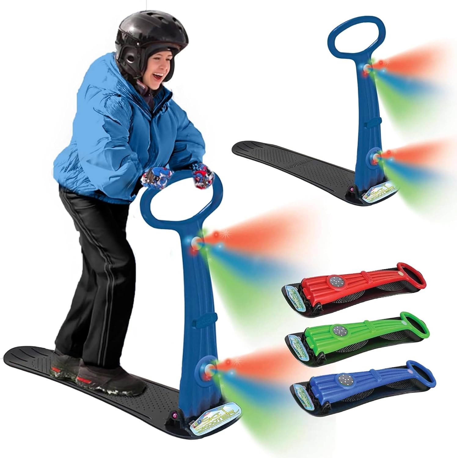 Geospace Winter Fun Foldable Snow Scooter, Ski Skate, Ski Skooter, Snow ...