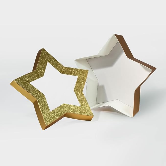 Geoto Creative Star Shaped Glitter Golden/Silver/Red Retail Products ...