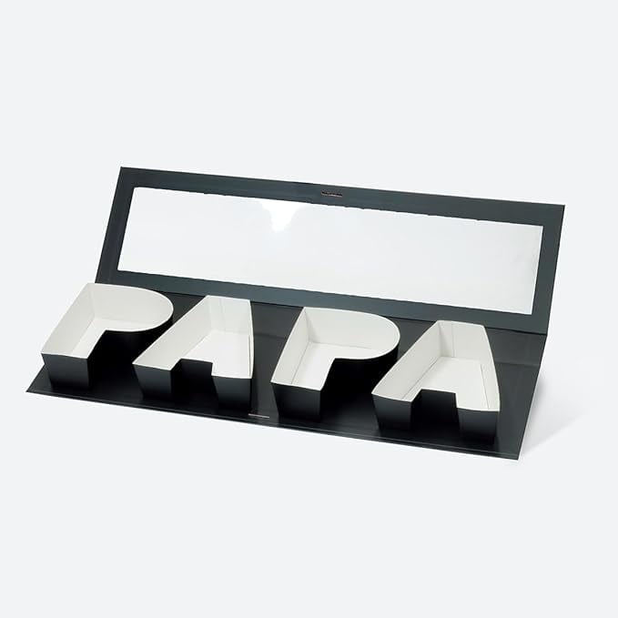 Geoto PAPA Letter Shaped Empty Box,Black/Navy Blue/White Father's Day ...