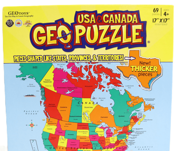 Geotoys - GeoPuzzle USA and Canada - Walmart.com