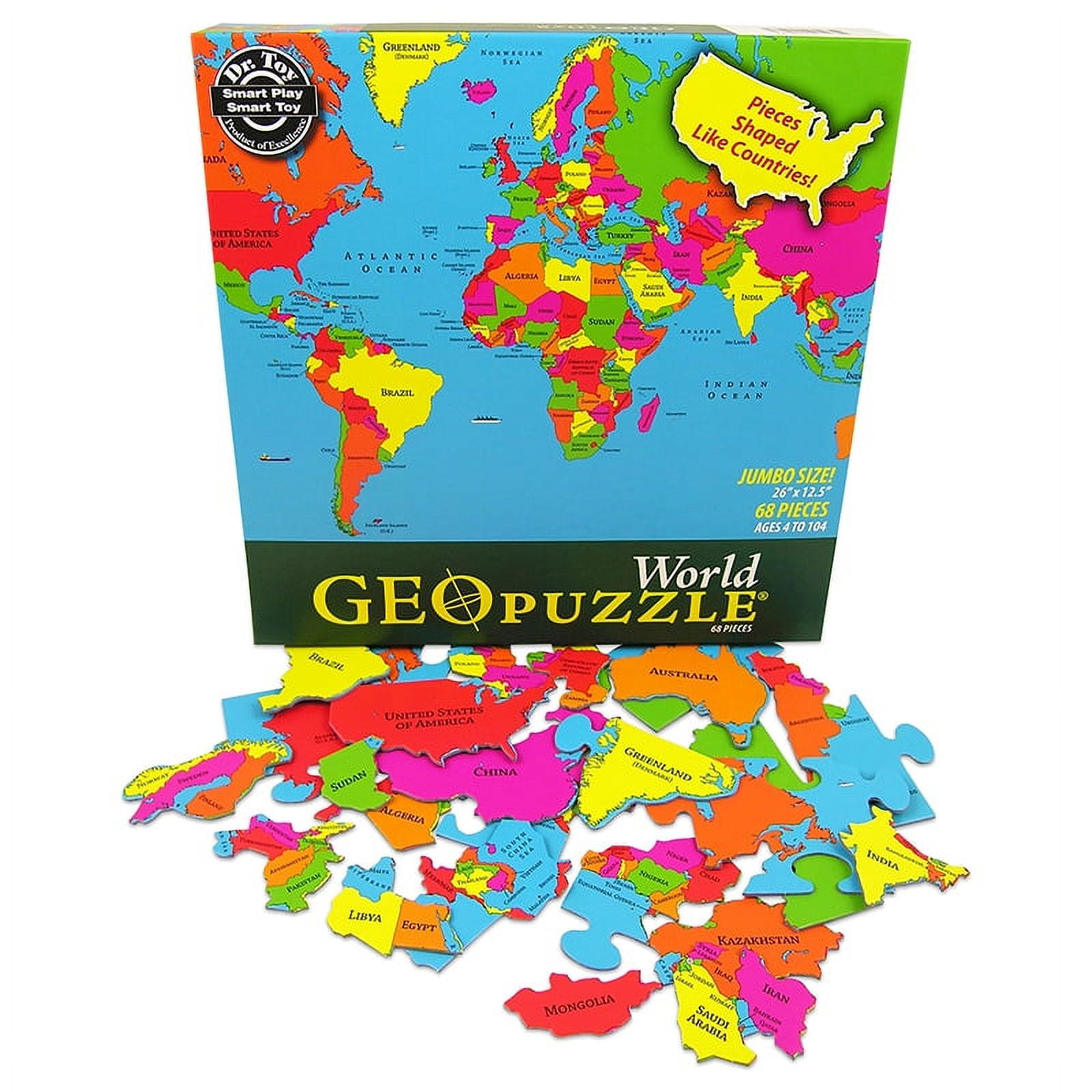 Geotoys - GeoPuzzle World - Walmart.com