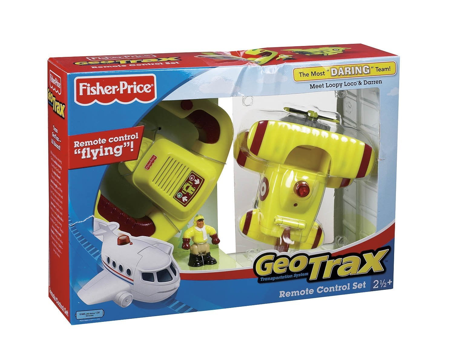 Geotrax Kids RC Plane with Loopy Loco & Darren - The Most Daring Team ...