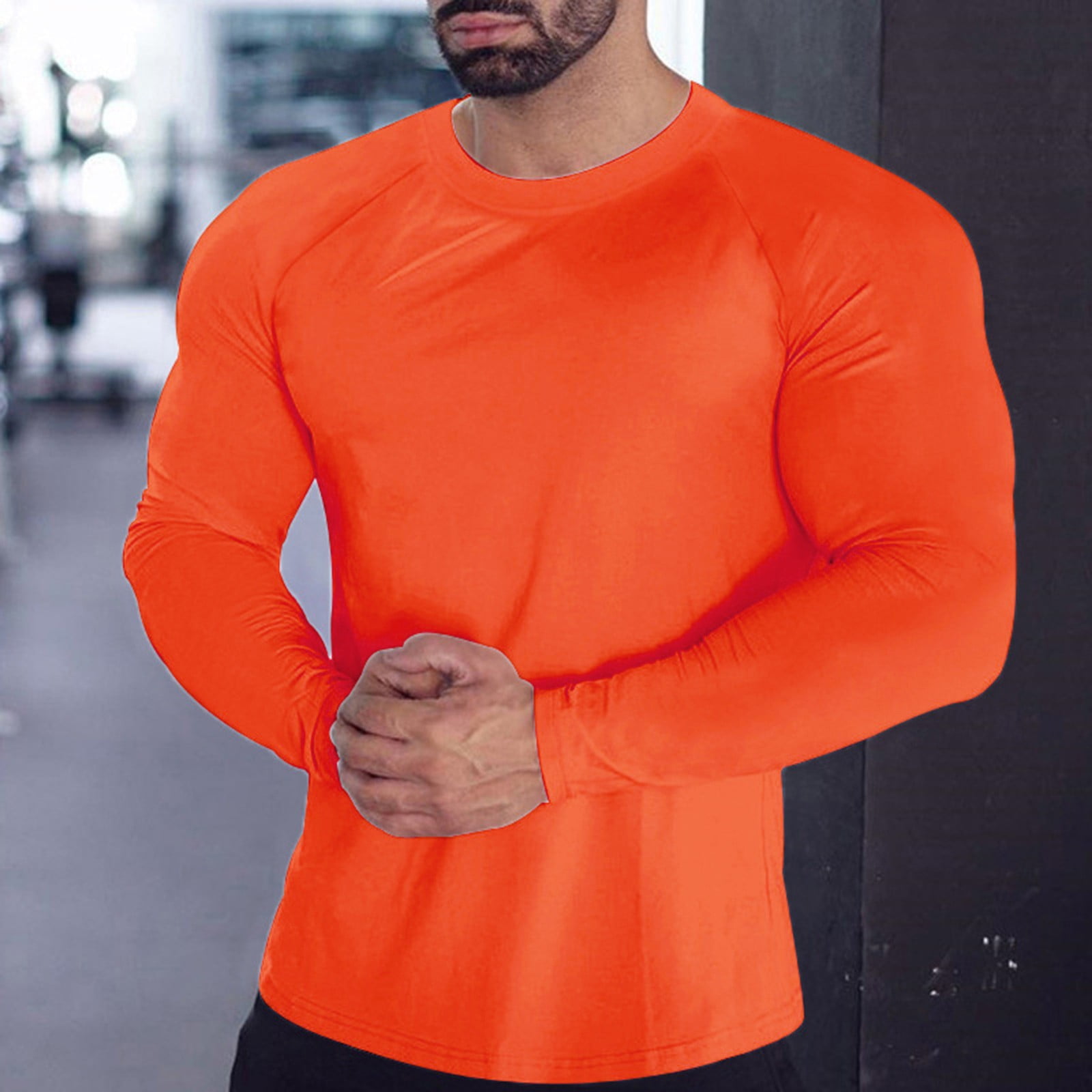 Gephdiin Compression Shirt Men Long Sleeve Shirts for Men Fitness ...