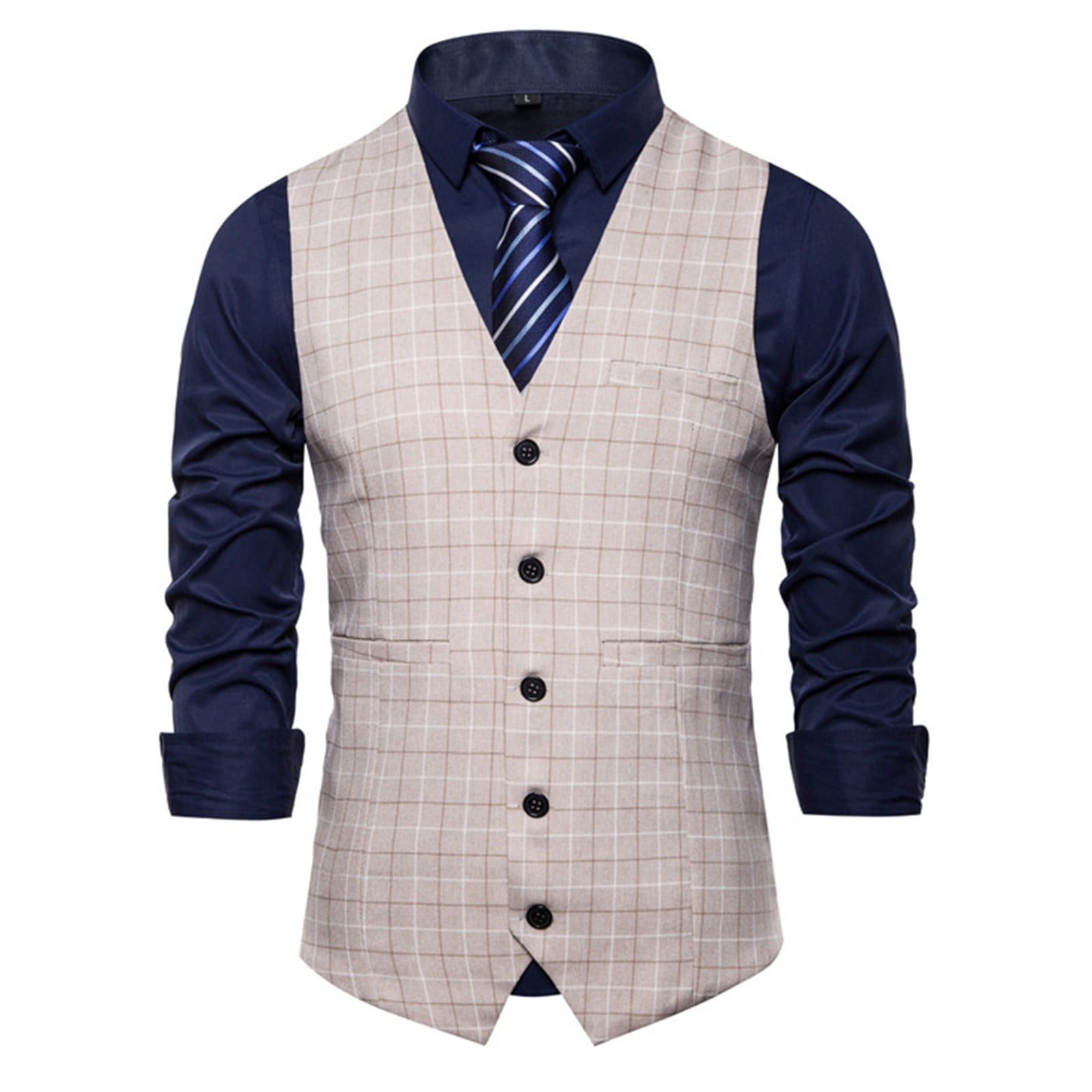 Gephdiin Mens Dress Shirts Mens Suit Mens Solid Color Wedding Dress ...