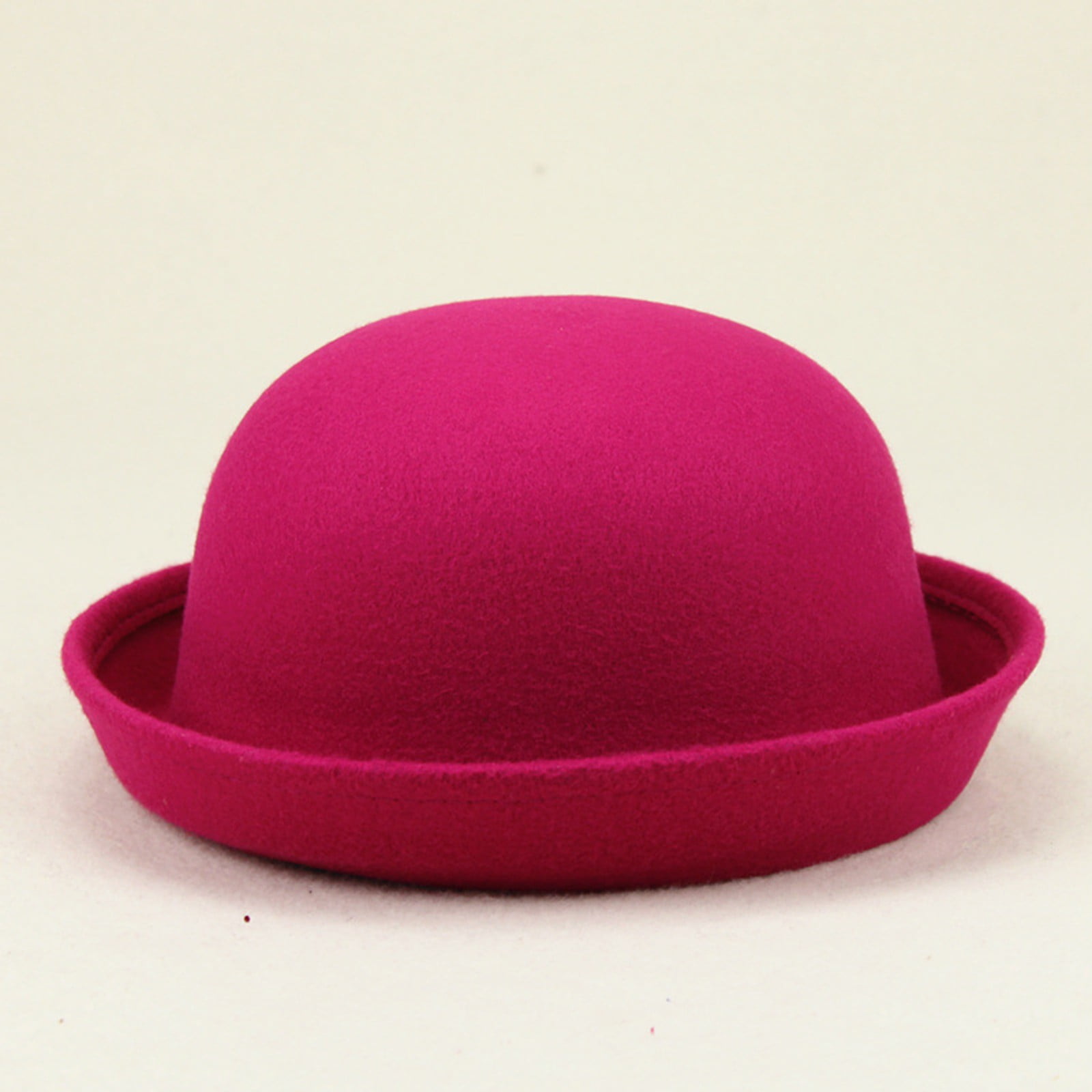 Gephdiin Trucker Hat,Bowler Hats Elegant Adults Solid Hat Roll Up Brim ...