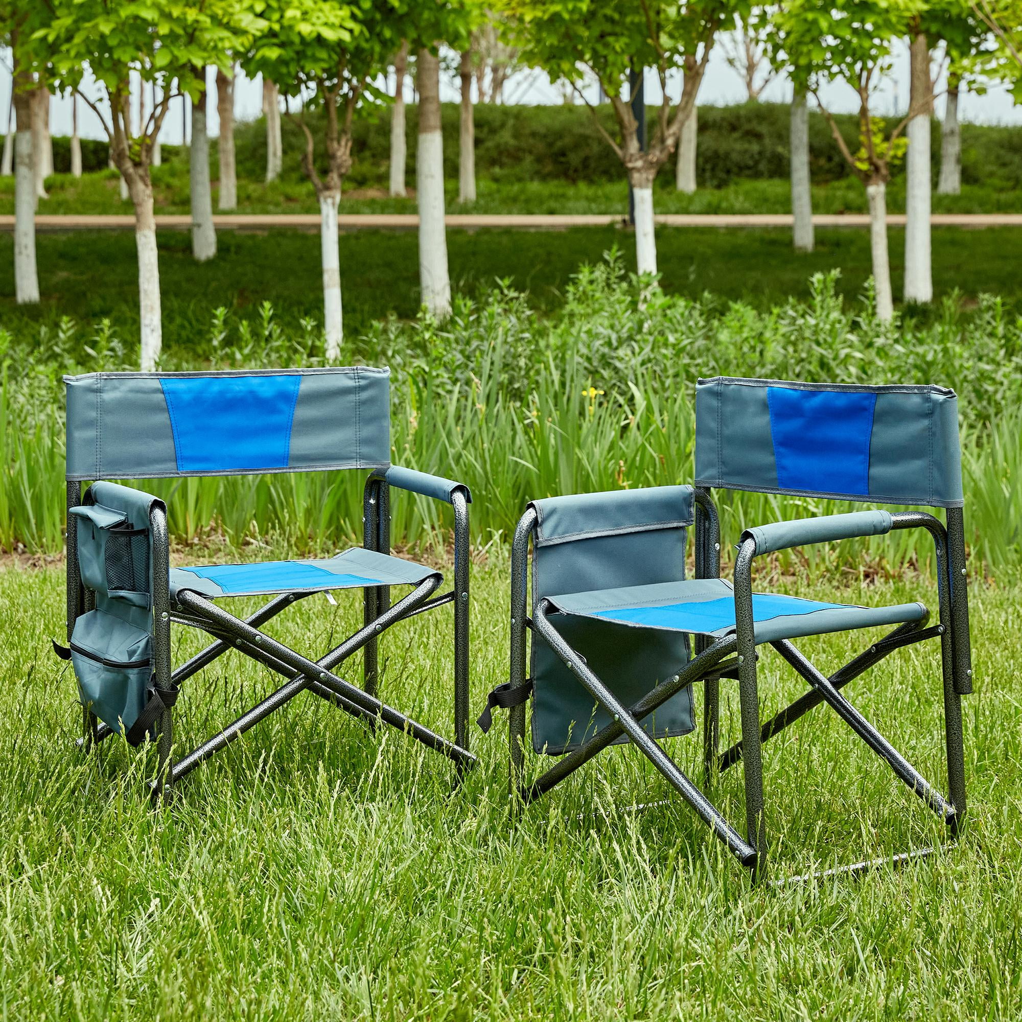GerYuni Oversized Camping Chair with Side Table & Storage – 400lb ...