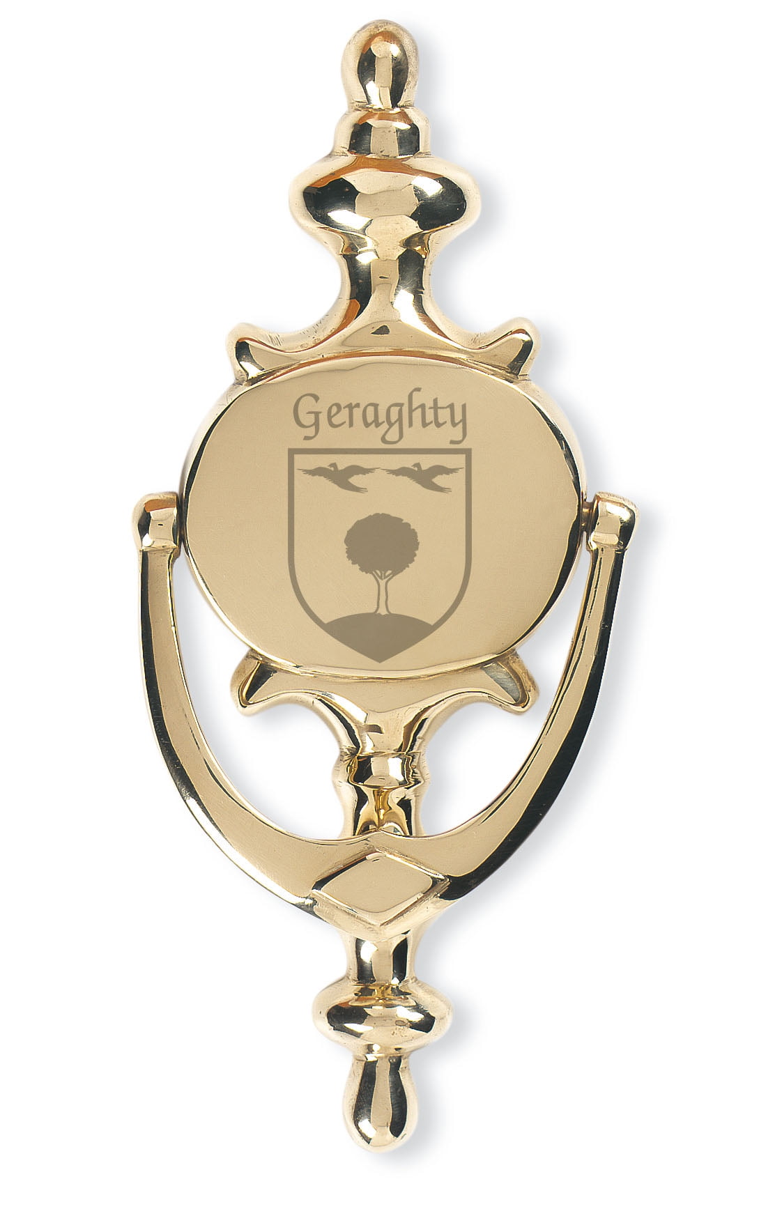 Geraghty Irish Coat of Arms Brass Door Knocker - Walmart.com