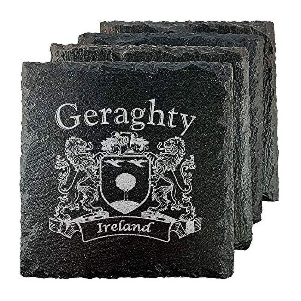 Geraghty Irish Coat of Arms Slate Coasters - Set of 4 - Walmart.com