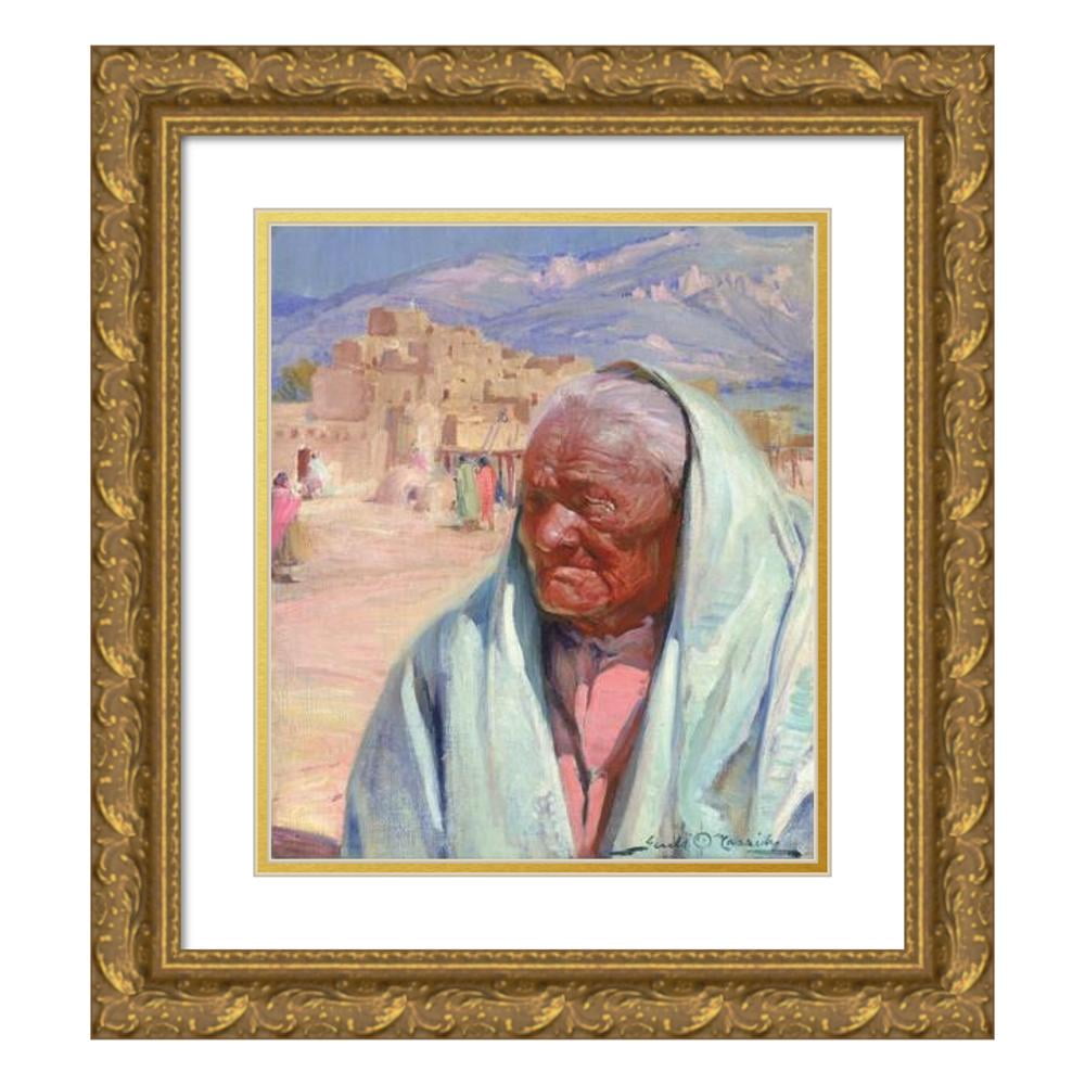 Gerald Cassidy 12x14 Gold Ornate Wood Frame and Double Matted Museum ...