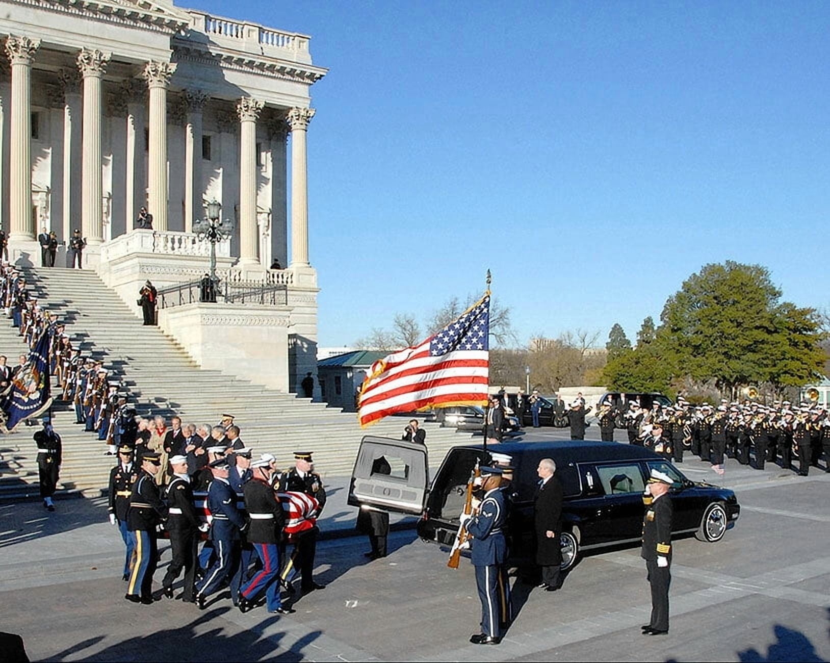 Gerald Ford Casket and Hearse - 20x30 Inch Laminated Poster - Stunning ...