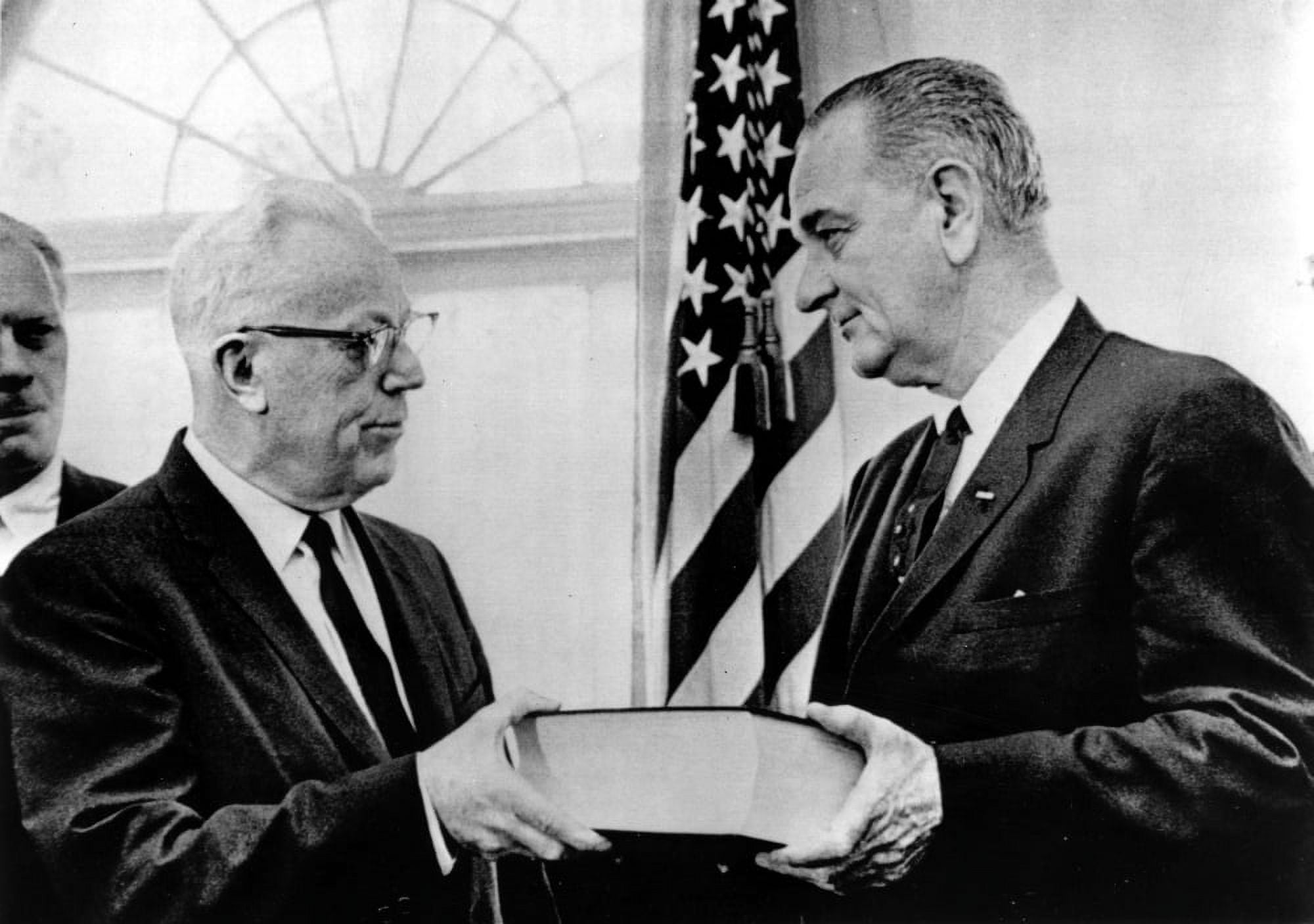 Gerald Ford (Far Left) Looks On As Chief Justice Earl Warren Presents ...
