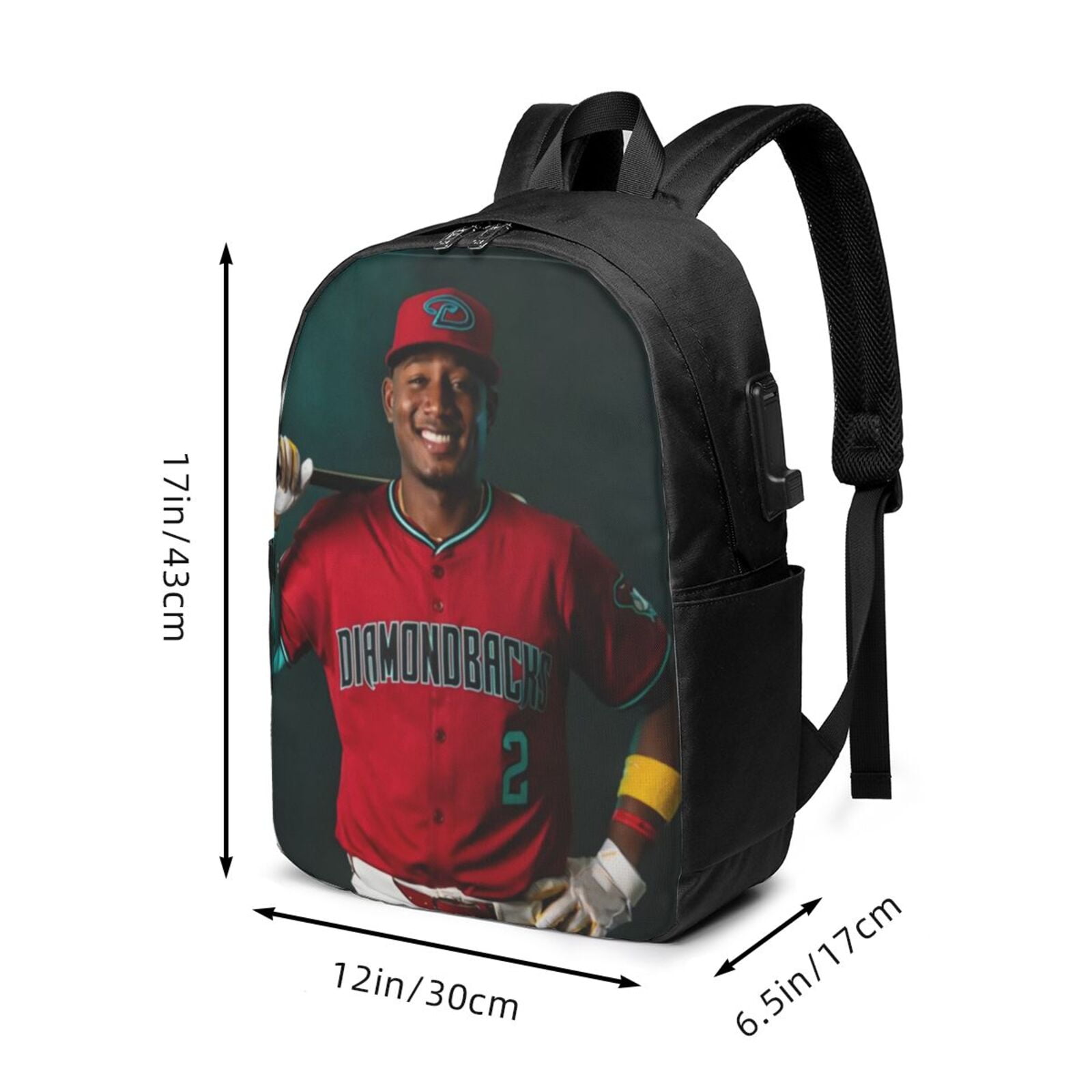 Geraldo Perdomo 2025 Baseball-Themed Backpack for Students - 17" Laptop ...