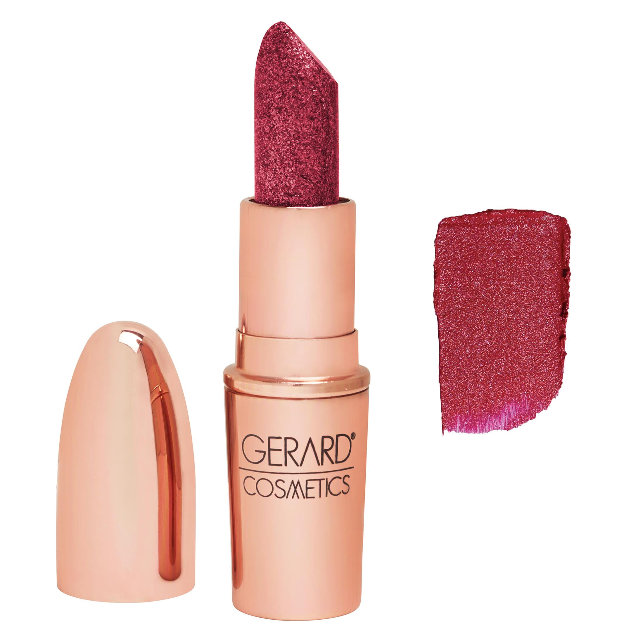 Gerard Cosmetics Hot Pink Glitter Lipstick, Cupid, Long Lasting ...