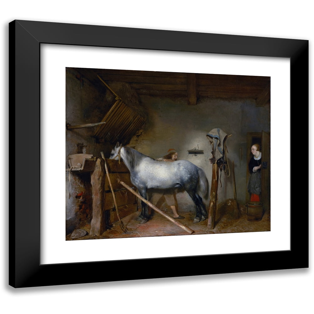 Gerard ter Borch 14x12 Black Modern Framed Museum Art Print Titled ...