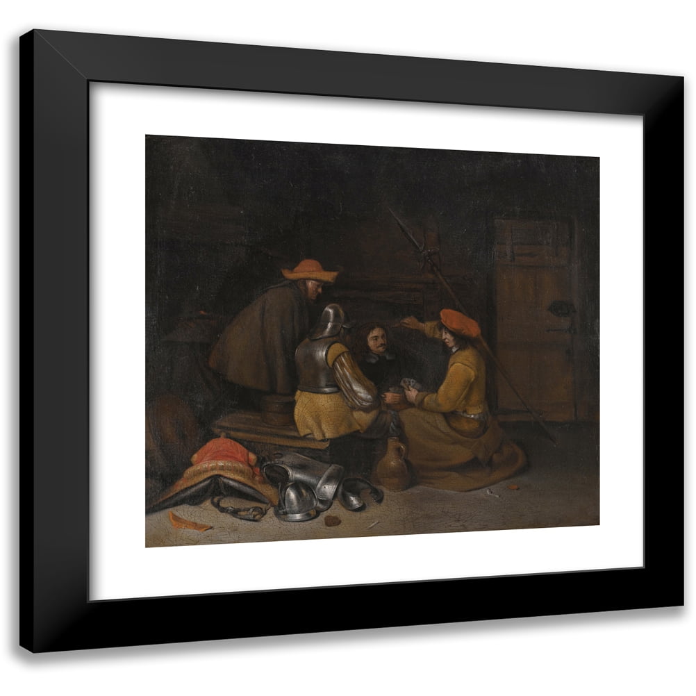 Gerard ter Borch 16x15 Black Modern Framed Museum Art Print Titled - A ...