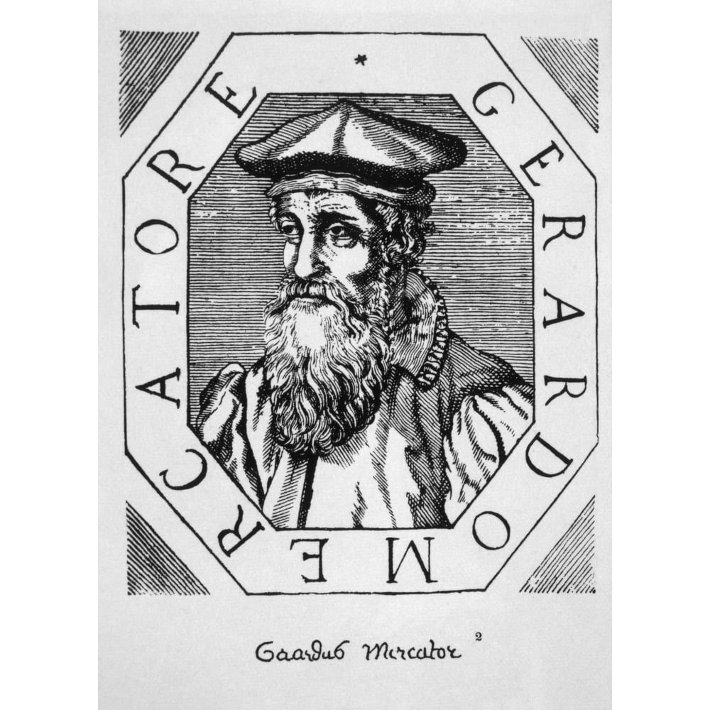 Gerardus Mercator History Poster Print - Walmart.com