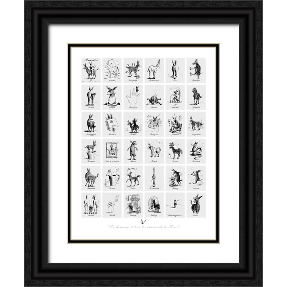 Geraud, Philippe 12x14 Black Ornate Wood Framed with Double Matting ...