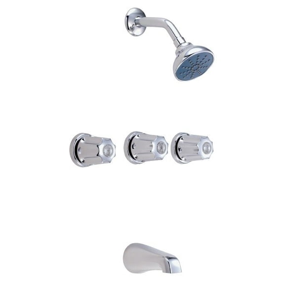 Gerber 07-48-030-83 8" 3 Handle Tub & Shower Faucet: Chrome - Walmart.com