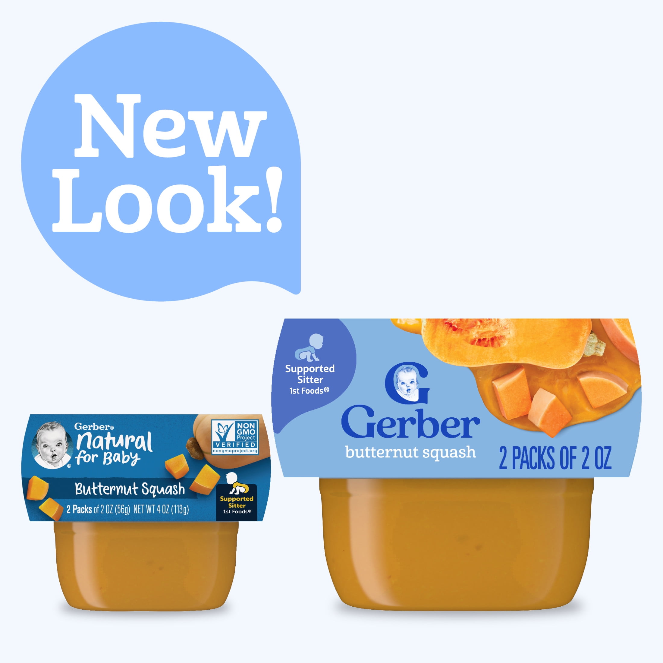 Gerber 1st Foods Natural for Baby Baby Food, Butternut Squash, 2 oz ...