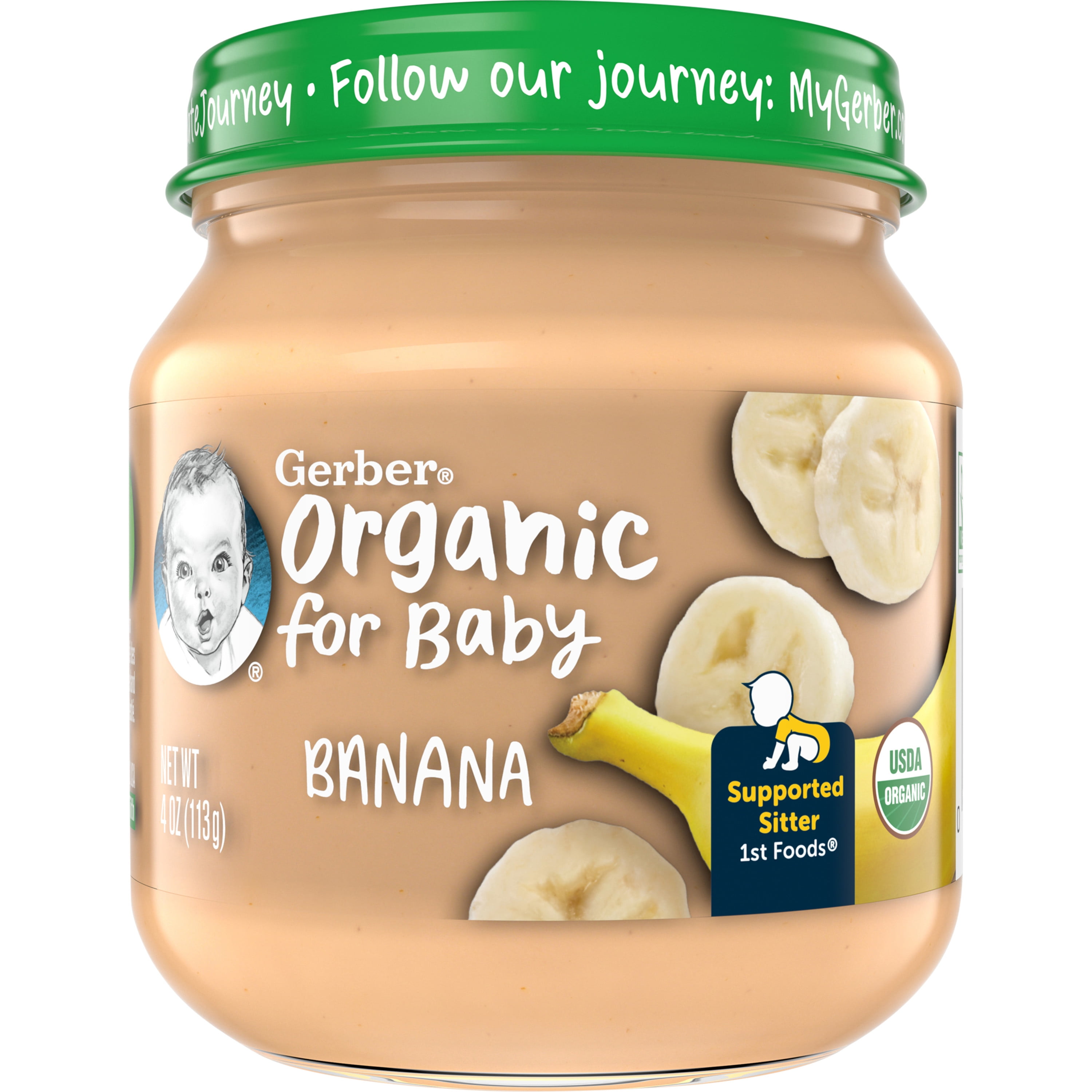 Gerber 1st Foods Organic for Baby Baby Food, Banana, 4 oz Jar - Walmart.com
