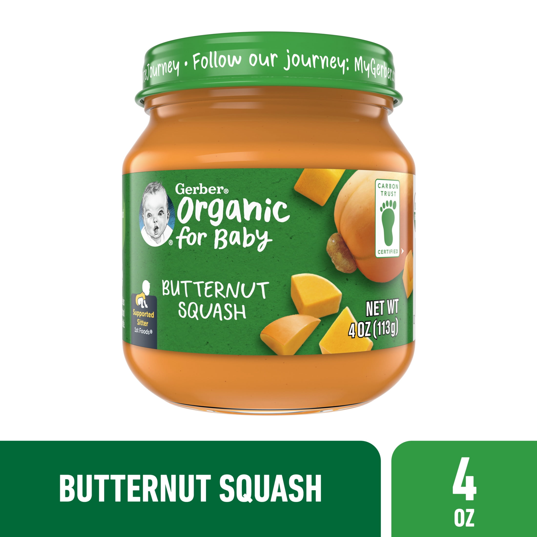 Gerber 1st Foods Organic for Baby Baby Food, Butternut Squash, 4 oz Jar ...