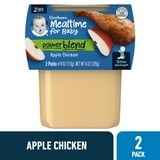Gerber Stage 2 Baby Food, Apple Chicken Puree, 4 oz Tub (2 Pack) 8 oz ...