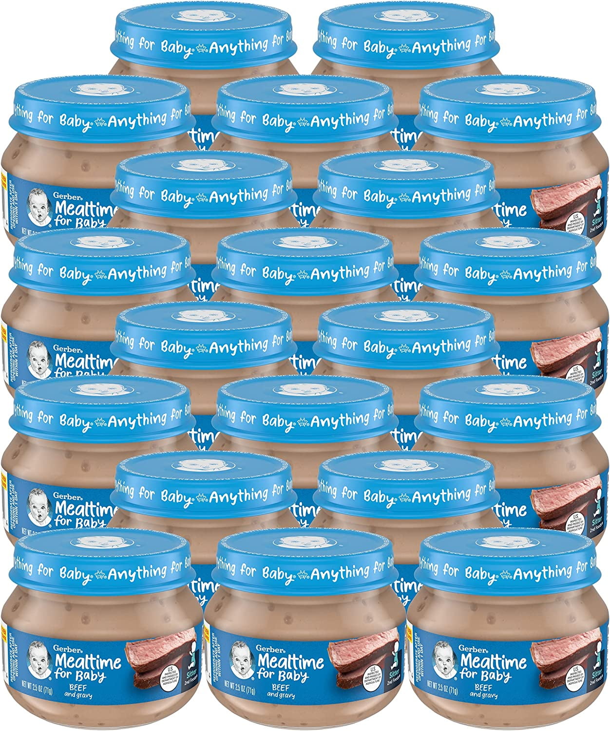 Gerber 2nd Foods Beef & Gravy Baby Food, High Quality Nourishment, 2.5 ...