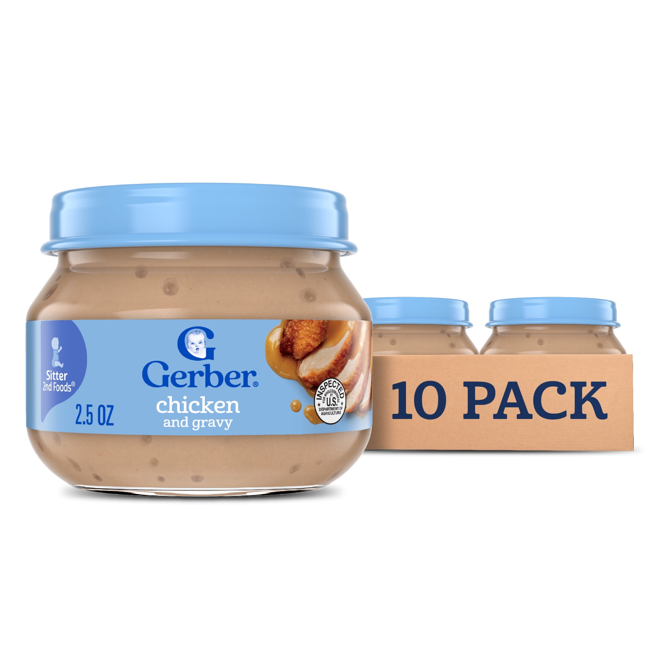 Gerber 2nd Foods Mealtime for Baby Baby Food, Chicken & Gravy, 2.5 oz ...