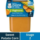 Gerber Stage 2 Baby Food, Sweet Potato Corn, 4 oz Tubs (2 Pack ...