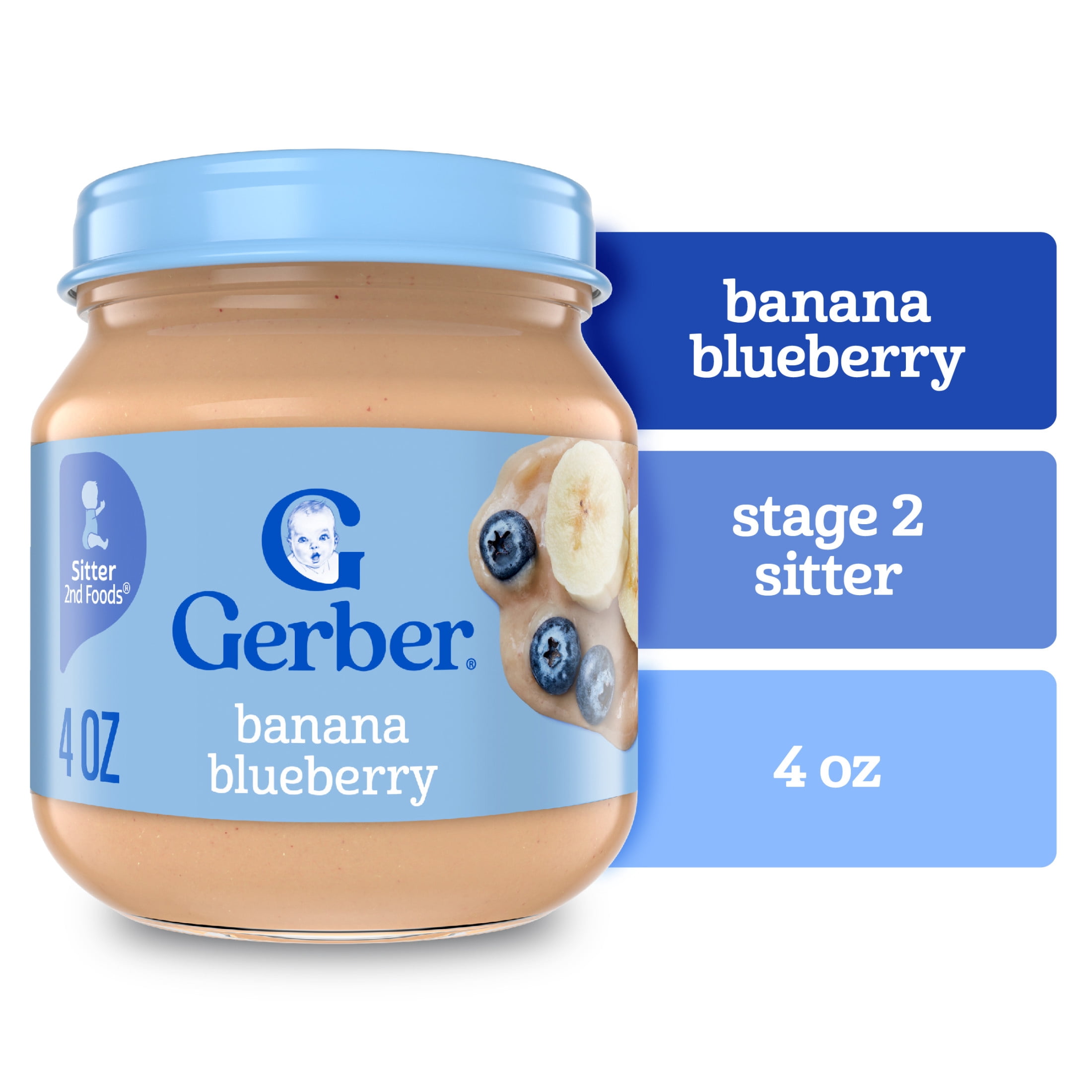 Gerber 2nd Foods Natural for Baby Wonder Foods Baby Food, Banana ...