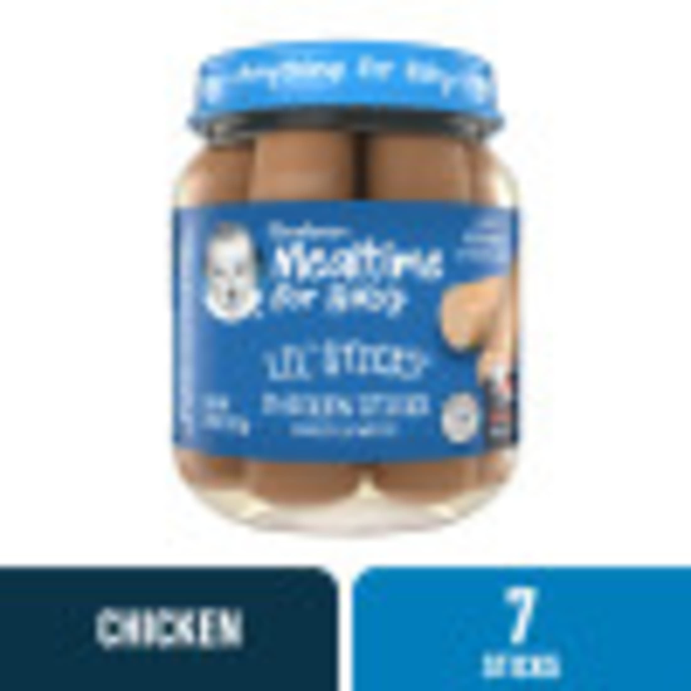 Gerber 3rd Foods Mealtime for Baby Lil' Sticks, Chicken, 2.5 oz Jar ...