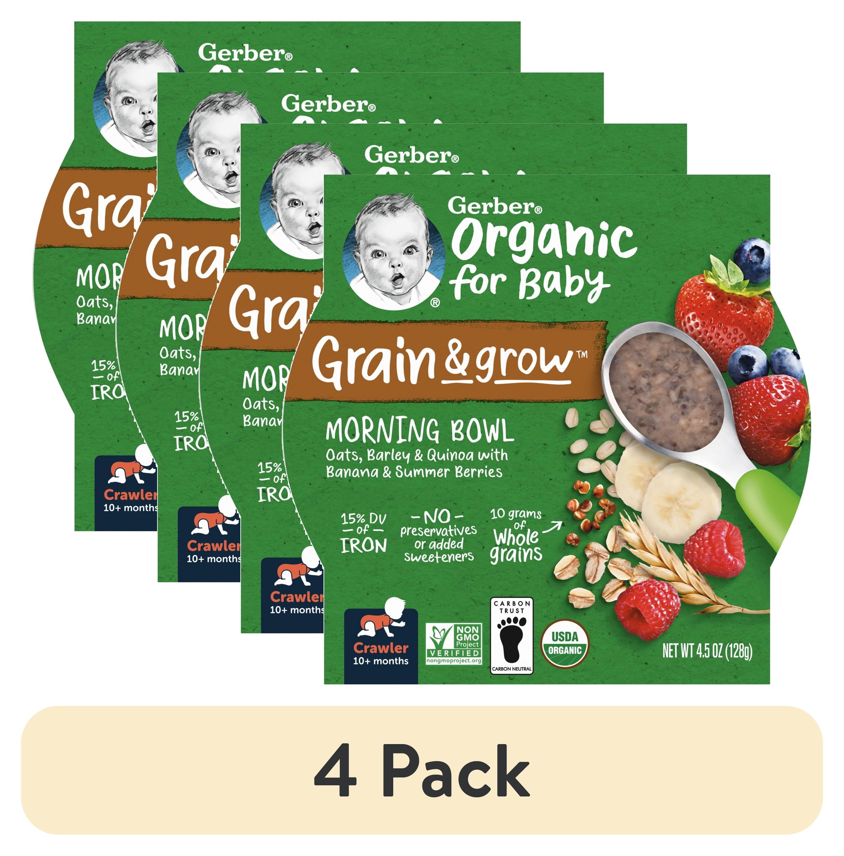 (4 pack) Gerber Stage 3 Baby Food, Banana and Summer Berries Breakfast ...