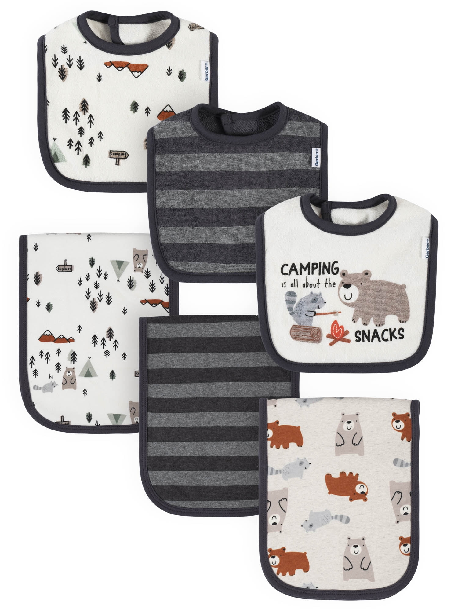 Gerber Baby Boy Bibs & Burp Cloth Bundle, 6-Piece, One Size - Walmart.com