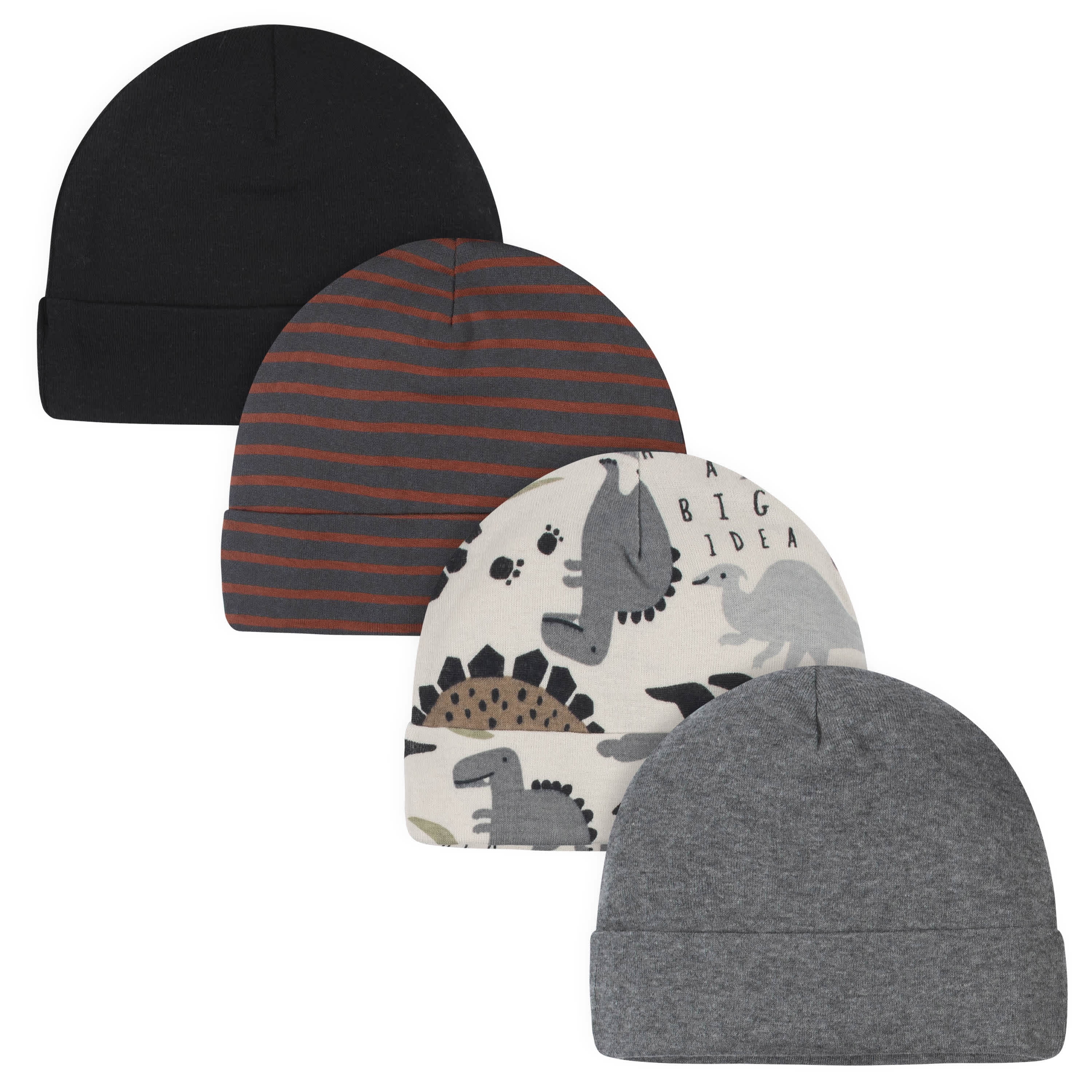 Gerber Baby Boy Dinosaur Caps, 4-Piece, Newborn, 0-6m - Walmart.com
