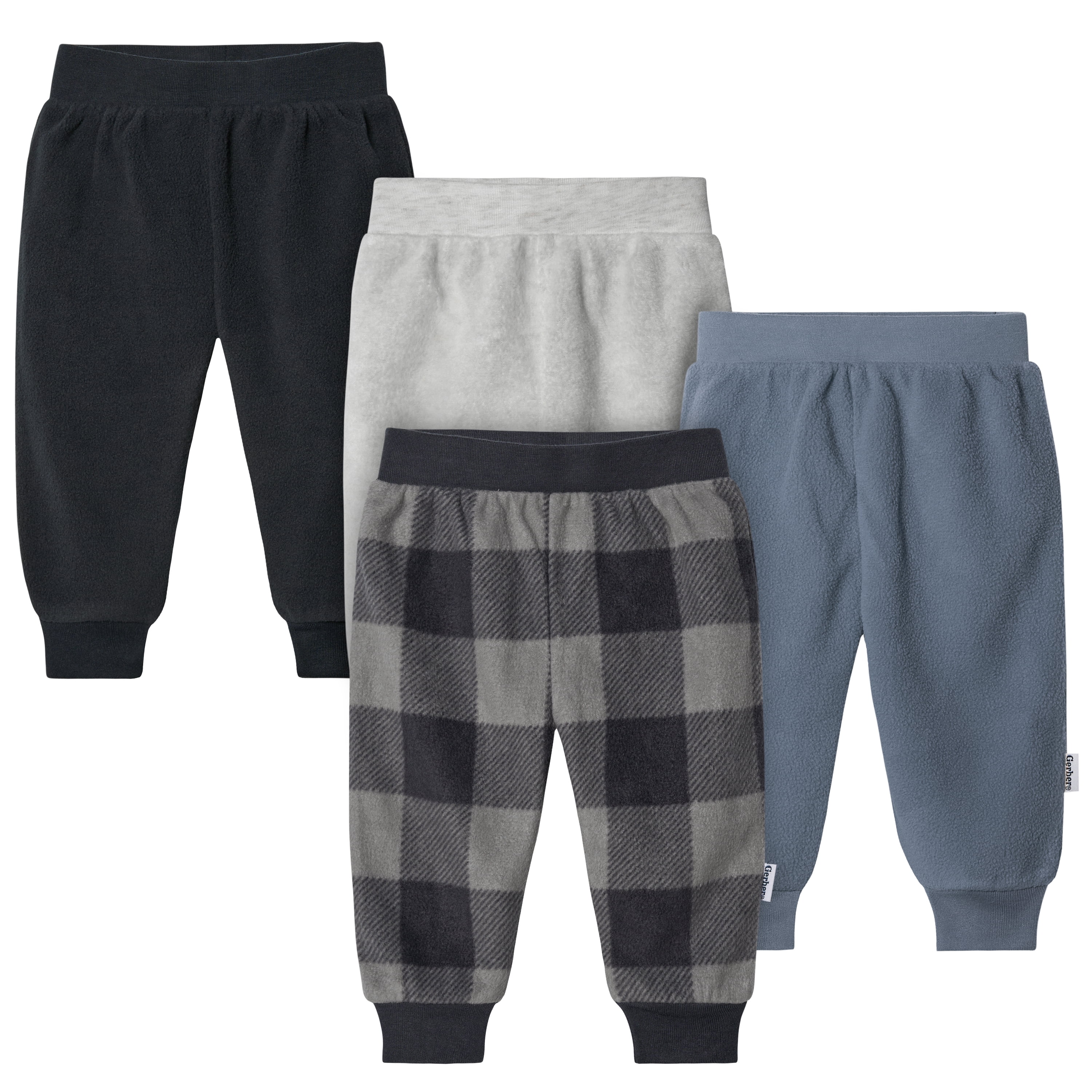 Newborn 0-3 Month Pants Gerber Baby Boys' 4-Pack Pants - Gray Heather ...