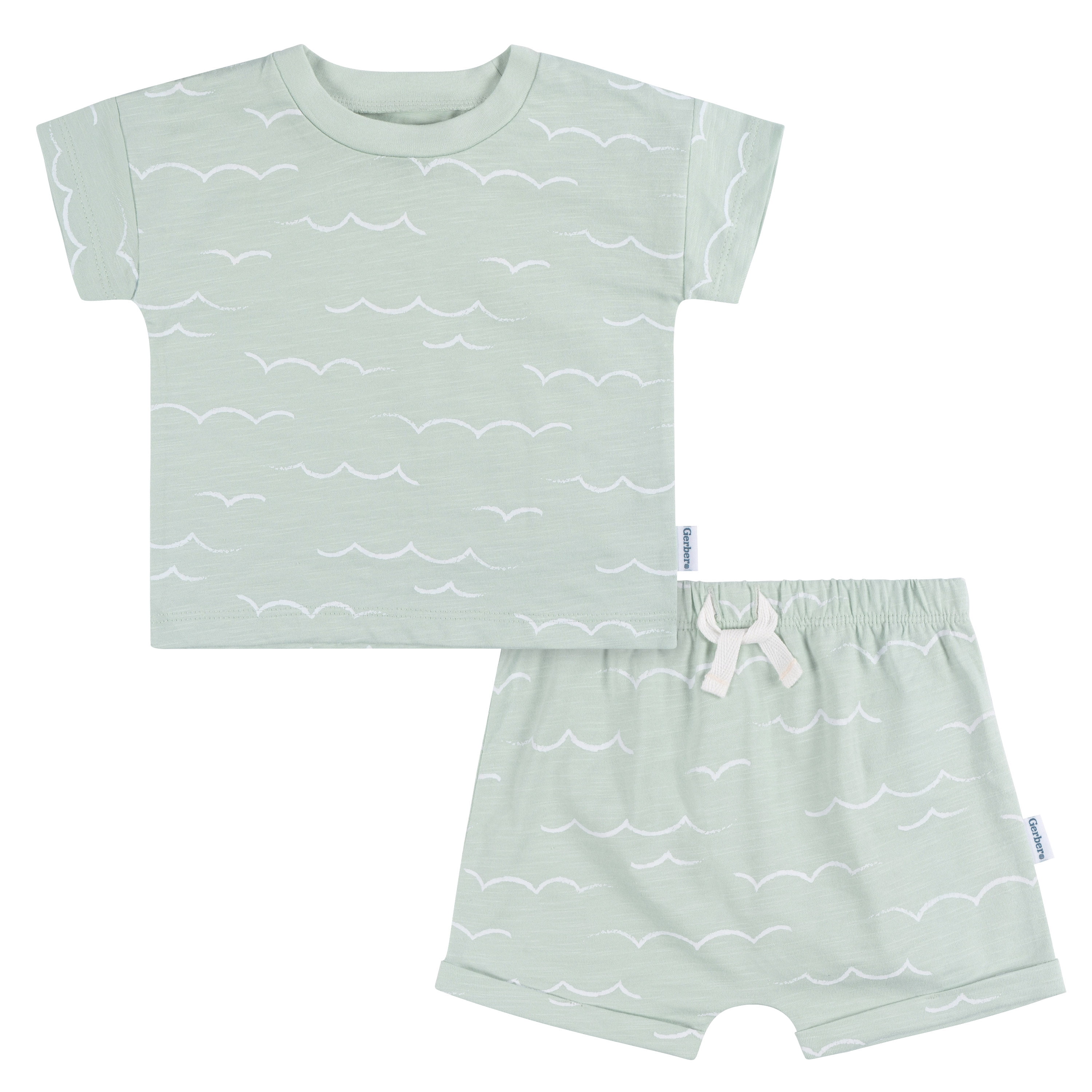 Gerber Baby Boy Matching Top and Short Set Cotton (18M) - Walmart.com