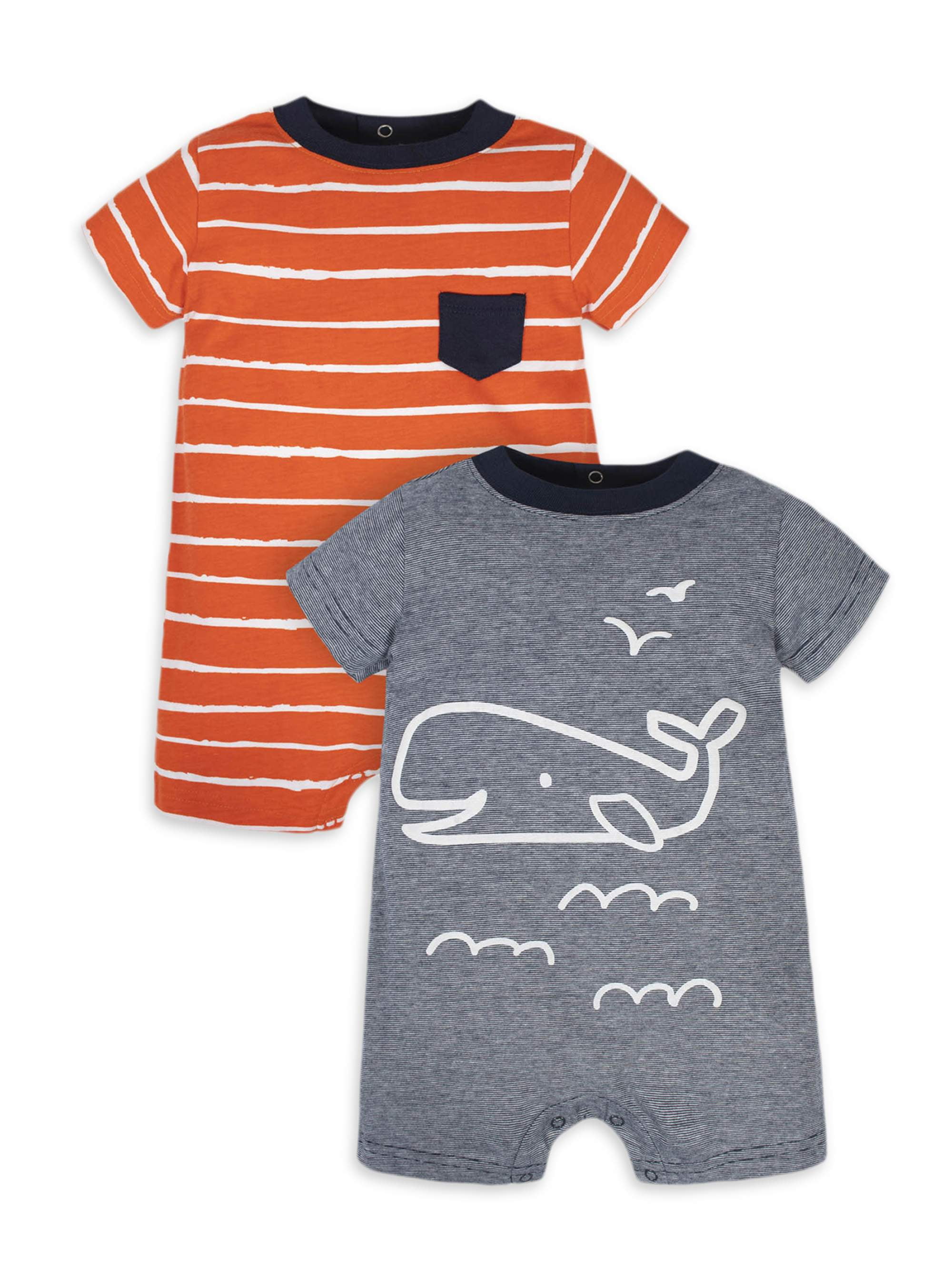 Gerber Baby Boy Rompers, 2-Pack, (Newborn - 24 Months) - Walmart.com