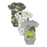 Gerber Baby Boy Short Sleeve Onesies Bodysuits, 3-Pack (Preemie - 12M ...
