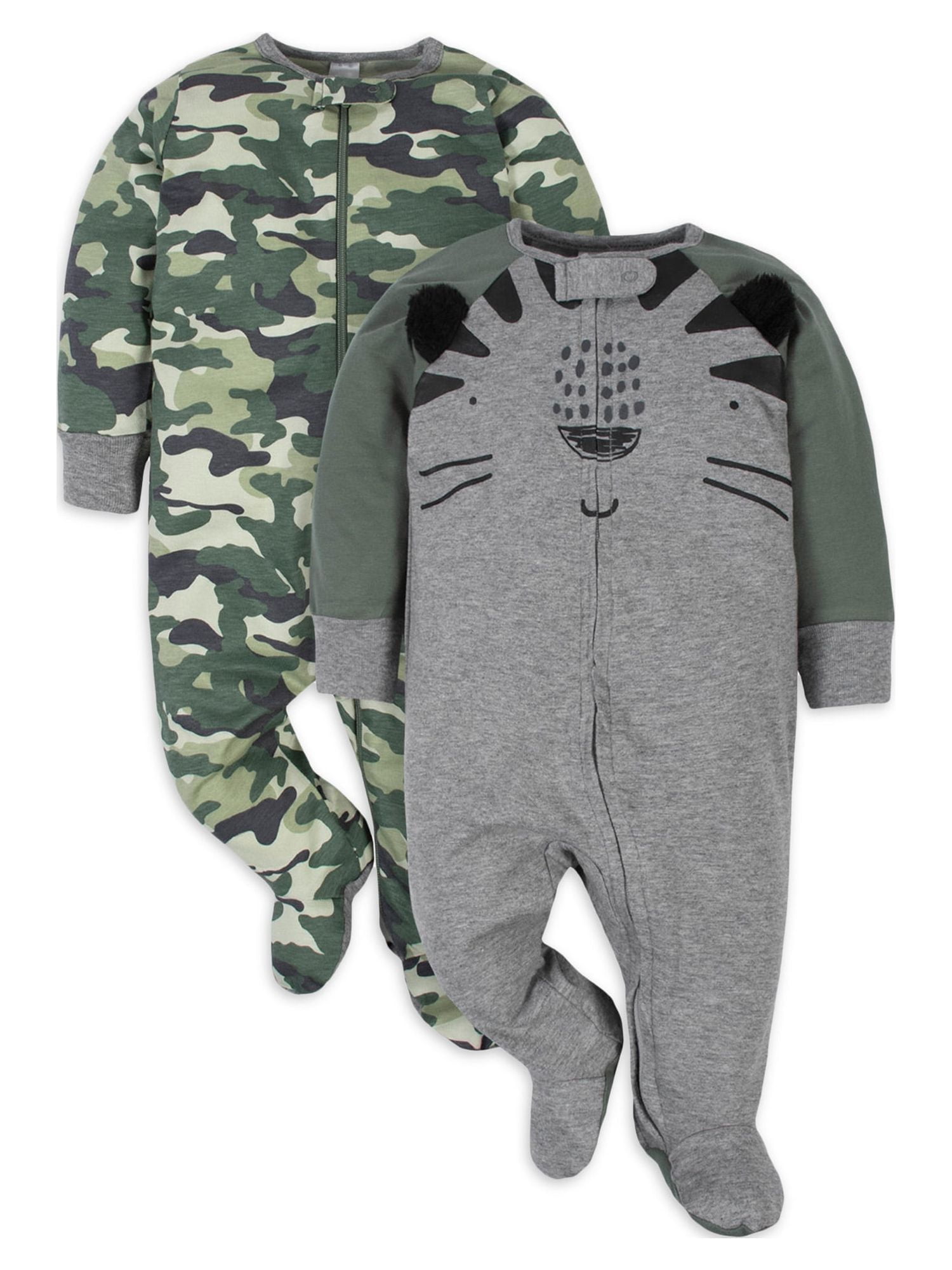 Gerber Infant Sleepers: Baby Boy's Sleep 'N Play Footed Pajamas, 2-Pack ...