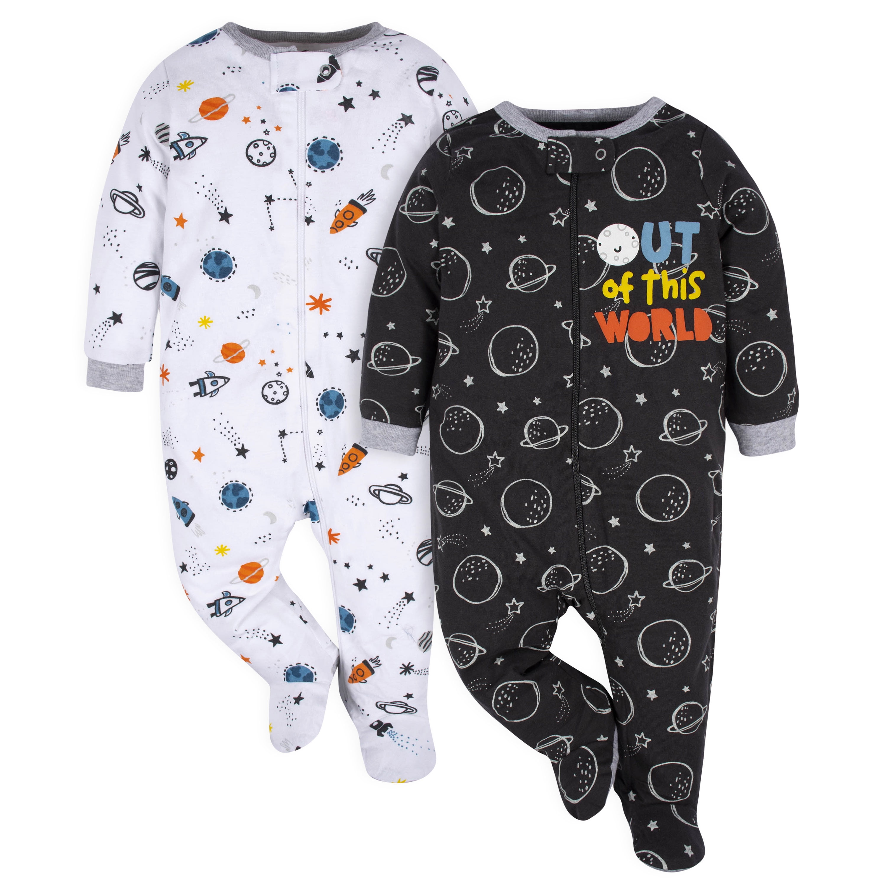 Gerber Baby Boy Sleep 'n Play Footed Pajamas, 2-Pack (0/3 Months - 6/9 ...