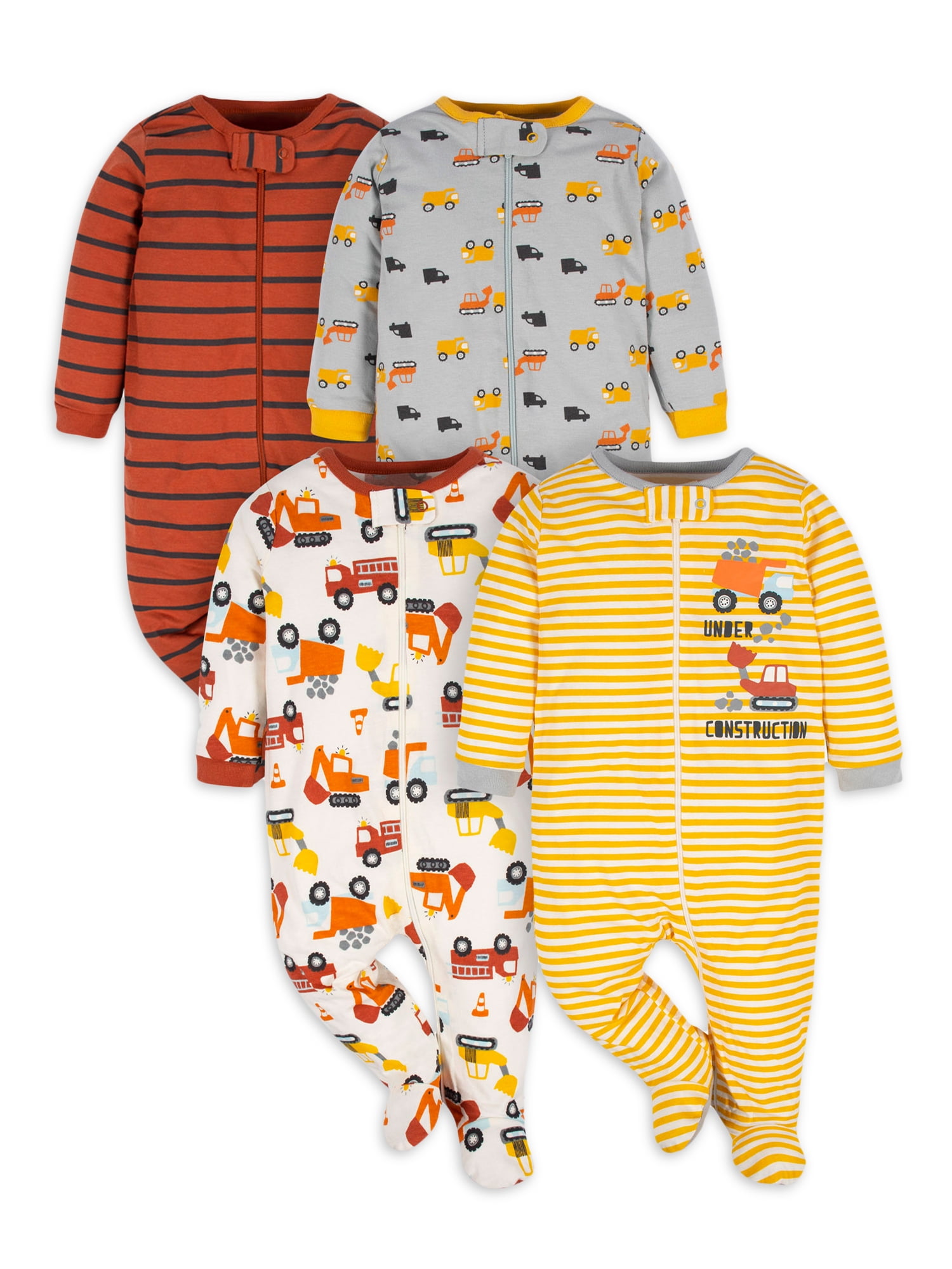 Gerber Baby Boy Sleep 'n Play Footed Pajamas, 4-Pack - Walmart.com