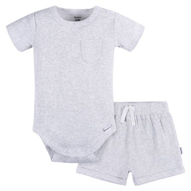 Gerber Baby Boy Matching Top and Short Set, 2-Piece, Sizes 0/3 Months ...