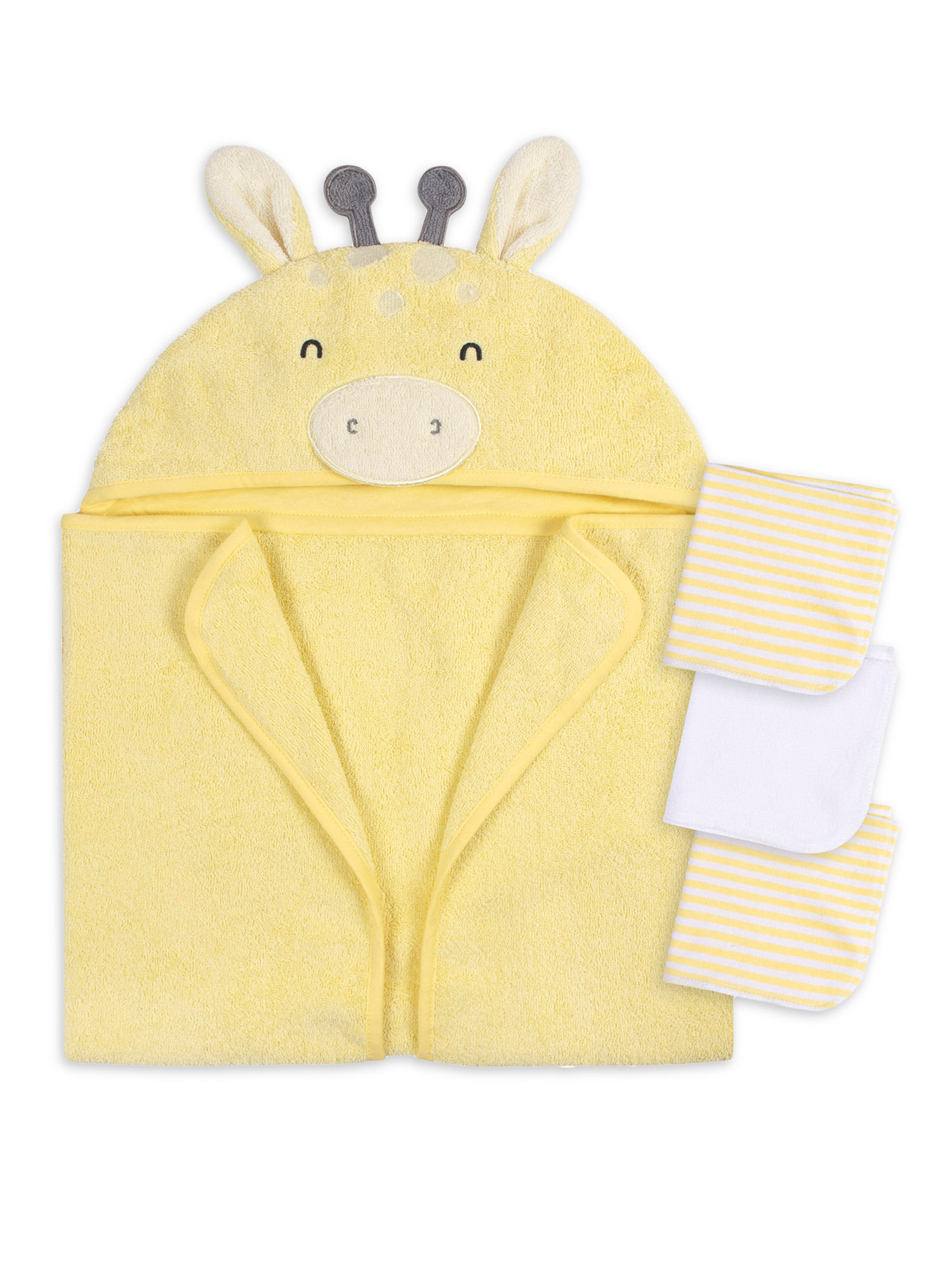 Spasilk Baby Cotton Terry Hooded Bathrobe with Booties, Shower Set ...
