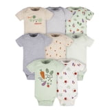 Gerber Baby Boy or Girl Gender Neutral Short Sleeves Onesies Bodysuits ...