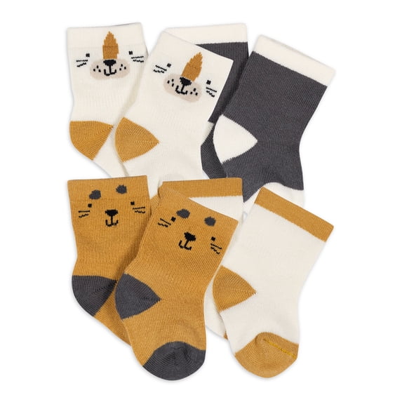 Gerber Baby Boy or Girl Unisex Wiggle Proof Socks, 4-Pack, Sizes ...