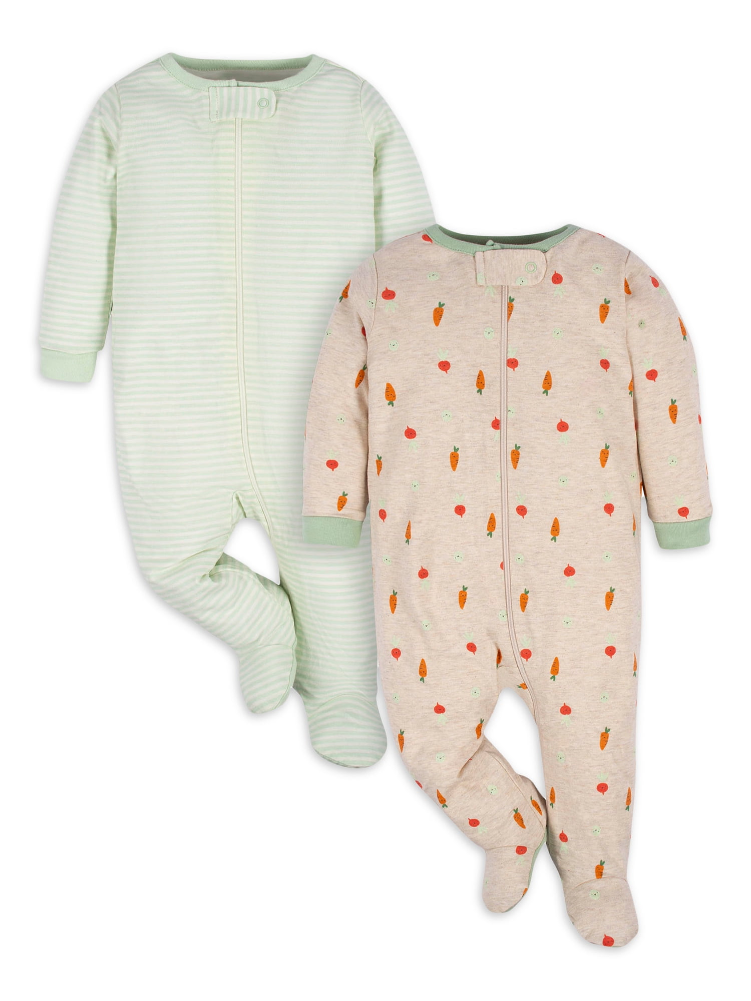 Gerber Baby Gender Neutral Sleep 'n Play Footed Pajamas, 2-Pack, 0/3 ...