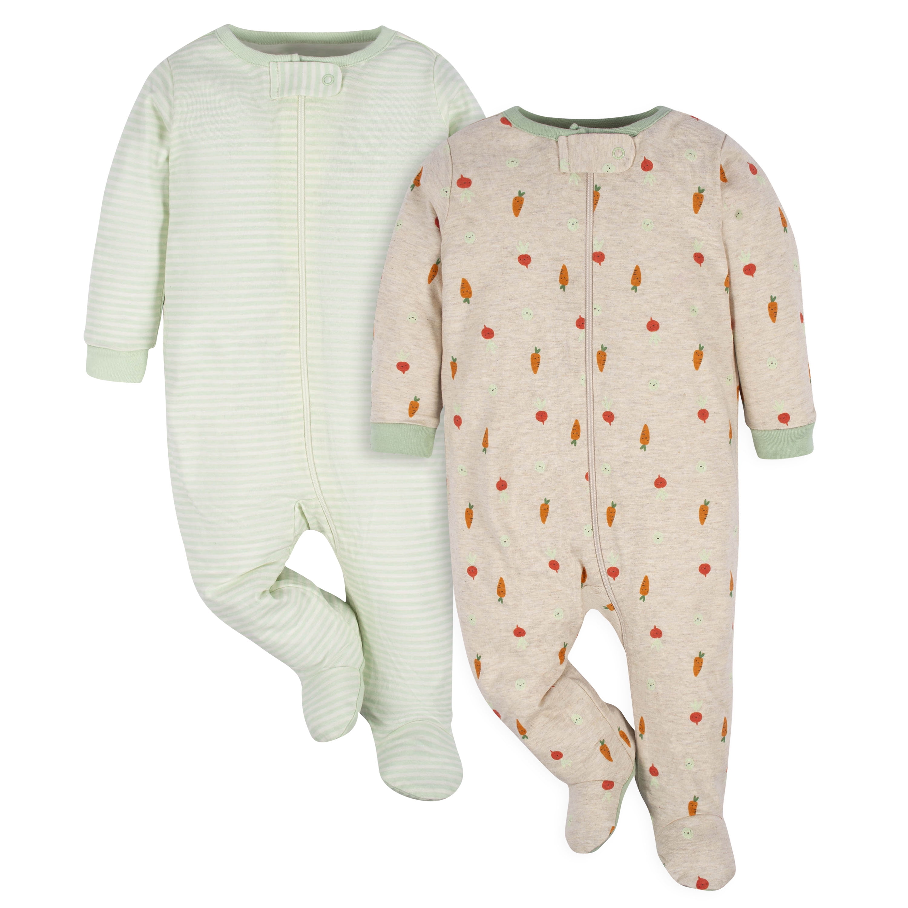 Gerber Baby Gender Neutral Sleep 'n Play Footed Pajamas, 2-Pack, 0/3 ...